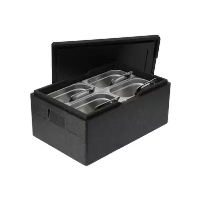 [Zestaw] Pojemnik termoizolacyjny GN 1/1 200 mm + 4x Pojemnik GN 1/4, 200 mm, ze stali ...