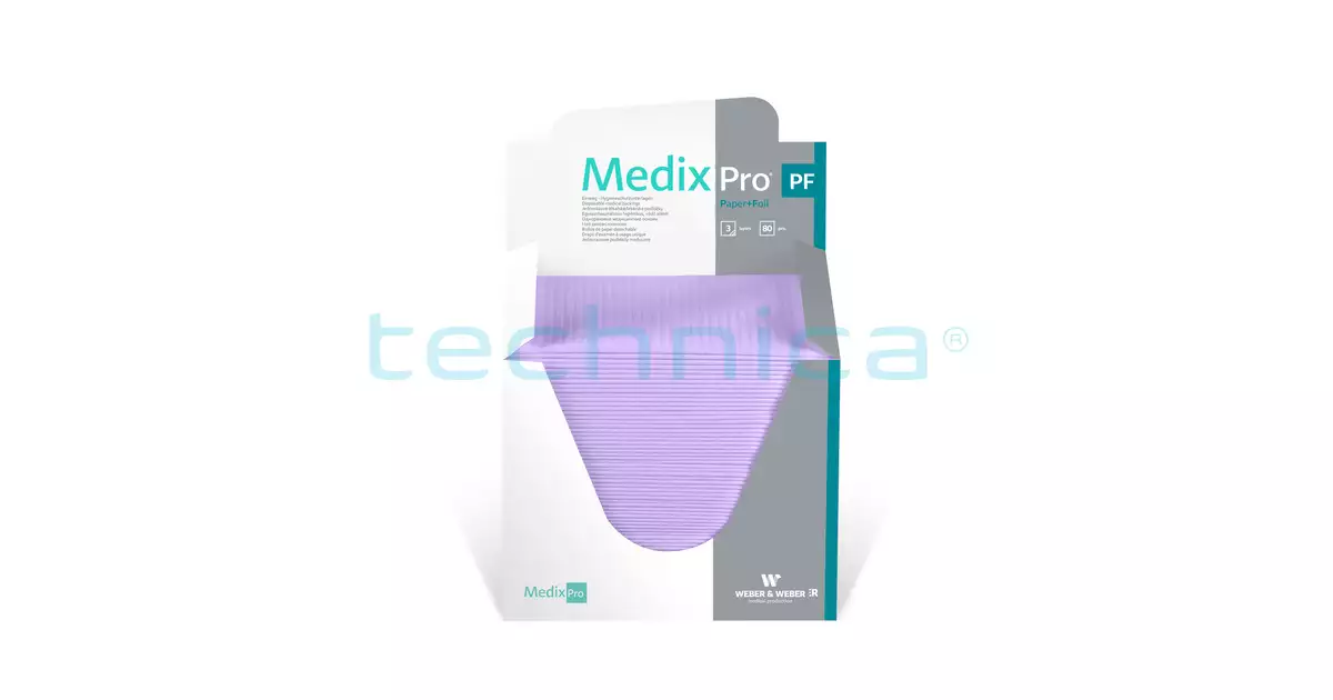 Podkład medyczny bibułowo-foliowa MedixPro 33x48 cm, 80 szt. w składanym pudełku | WEBER&WEBER ...