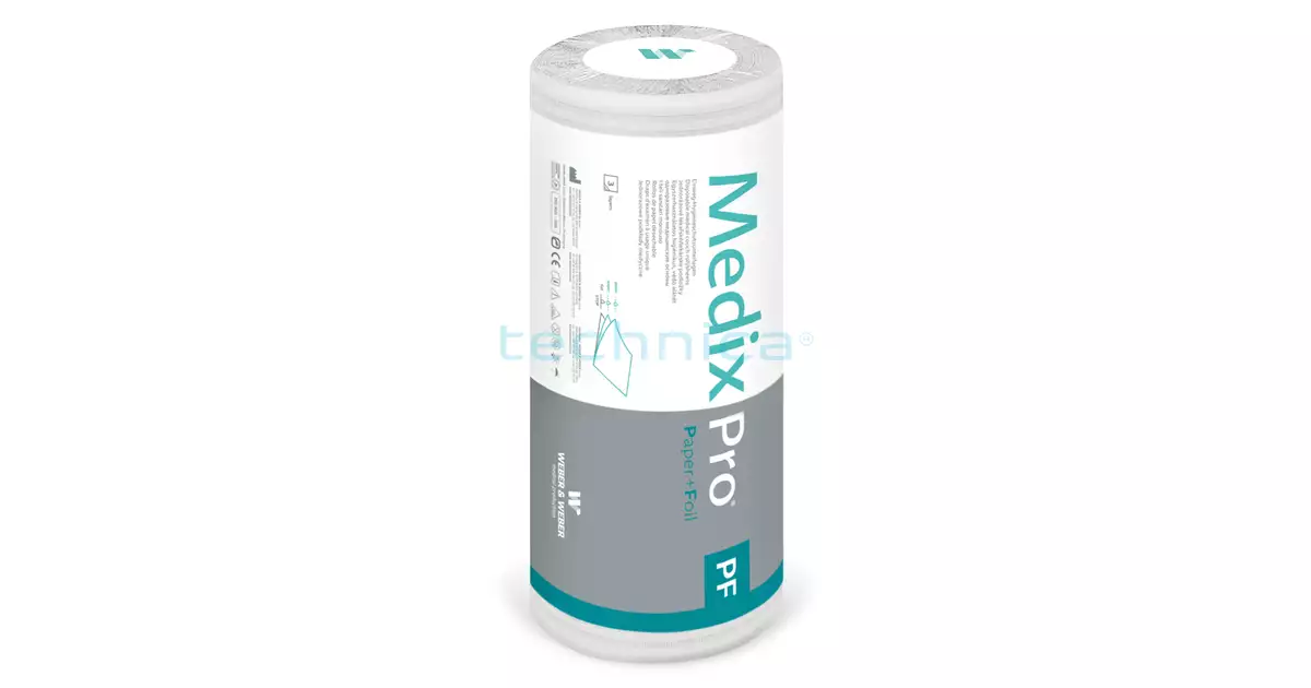 Rolka medyczna bibułowo-foliowa MedixPro o szerokości 50 cm, bez perforacji na rolce 40 m ...