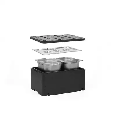 [Zestaw] Pojemnik termoizolacyjny GN 1/1 250 mm Essential Line + 2x Pojemnik GN 1/2 200 mm, z ...