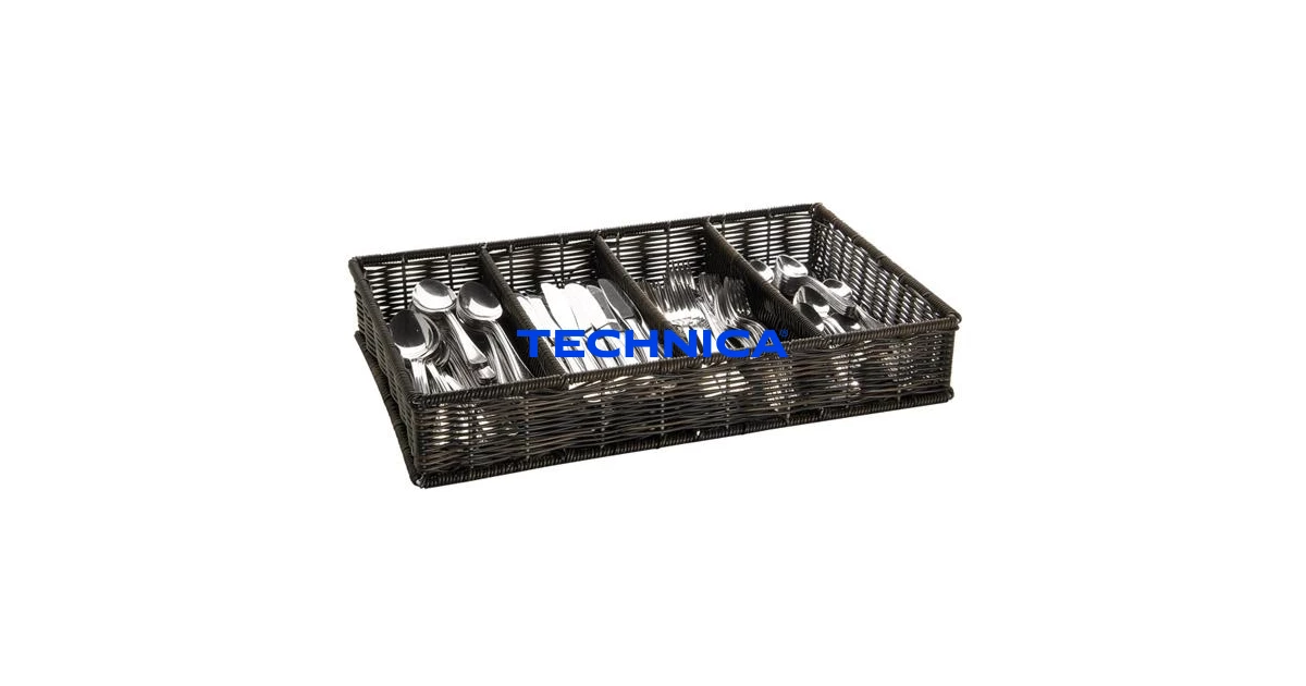 Koszyk na sztućce z poliratanu 530x325x90 mm